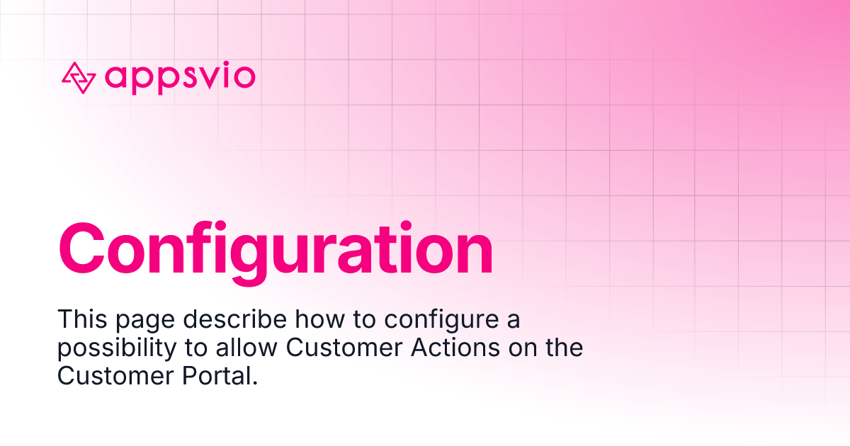 Configuration | Appsvio Documentation