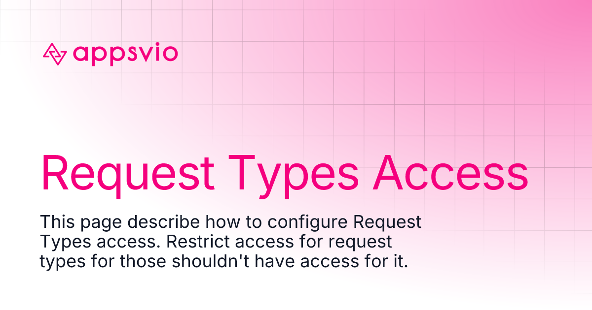 Request Types Access Appsvio Documentation