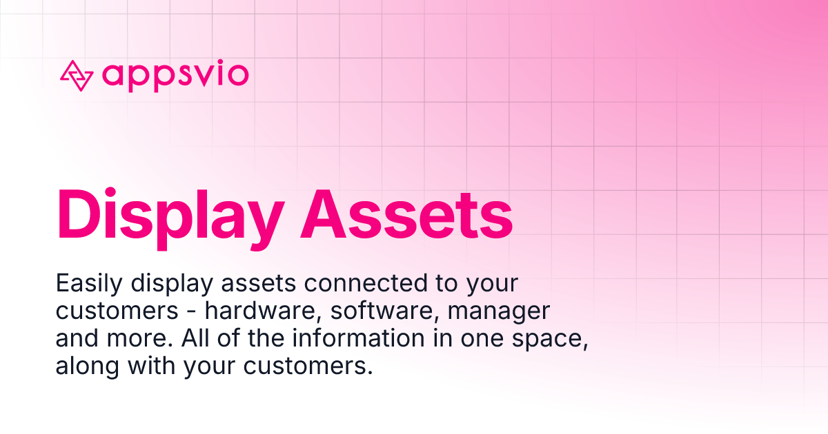 Display Assets | Appsvio Documentation